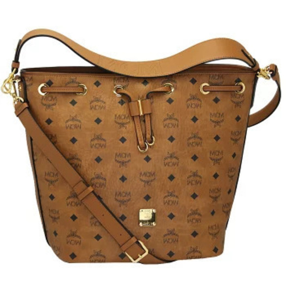 MCM | Bags | Mcm Crossbody Shoulder Bag Visetos Pvc Brown Cognac | Poshmark